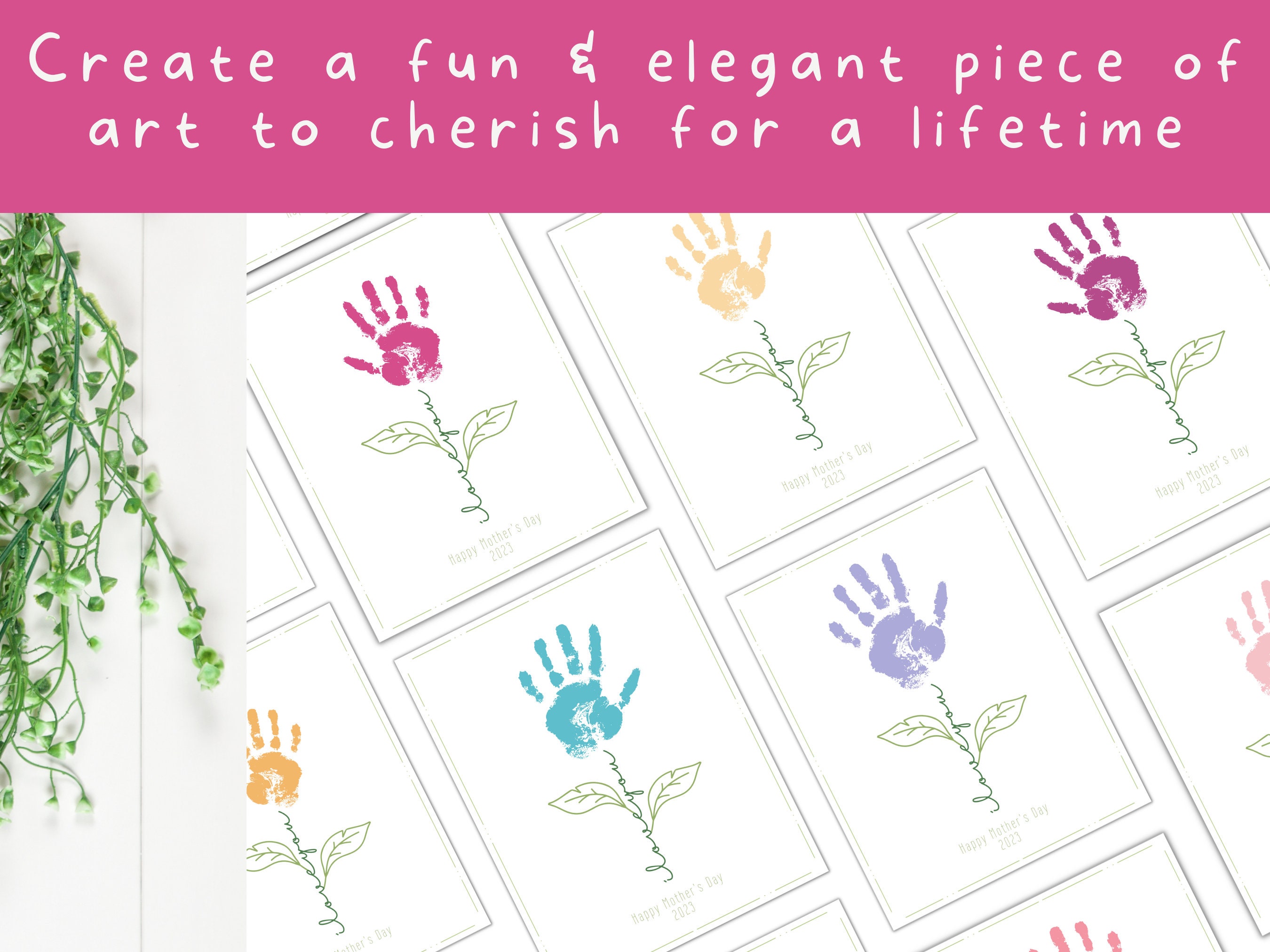 Printable Mother's Day Handprint Craft | Hand Print Art | Mother's Day ...