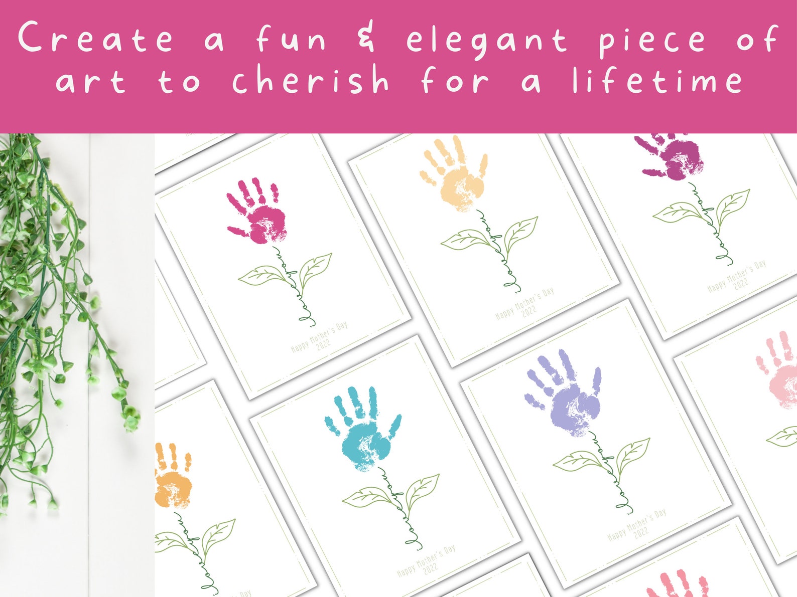 Printable Mother's Day Handprint Craft Hand Print Art | Etsy