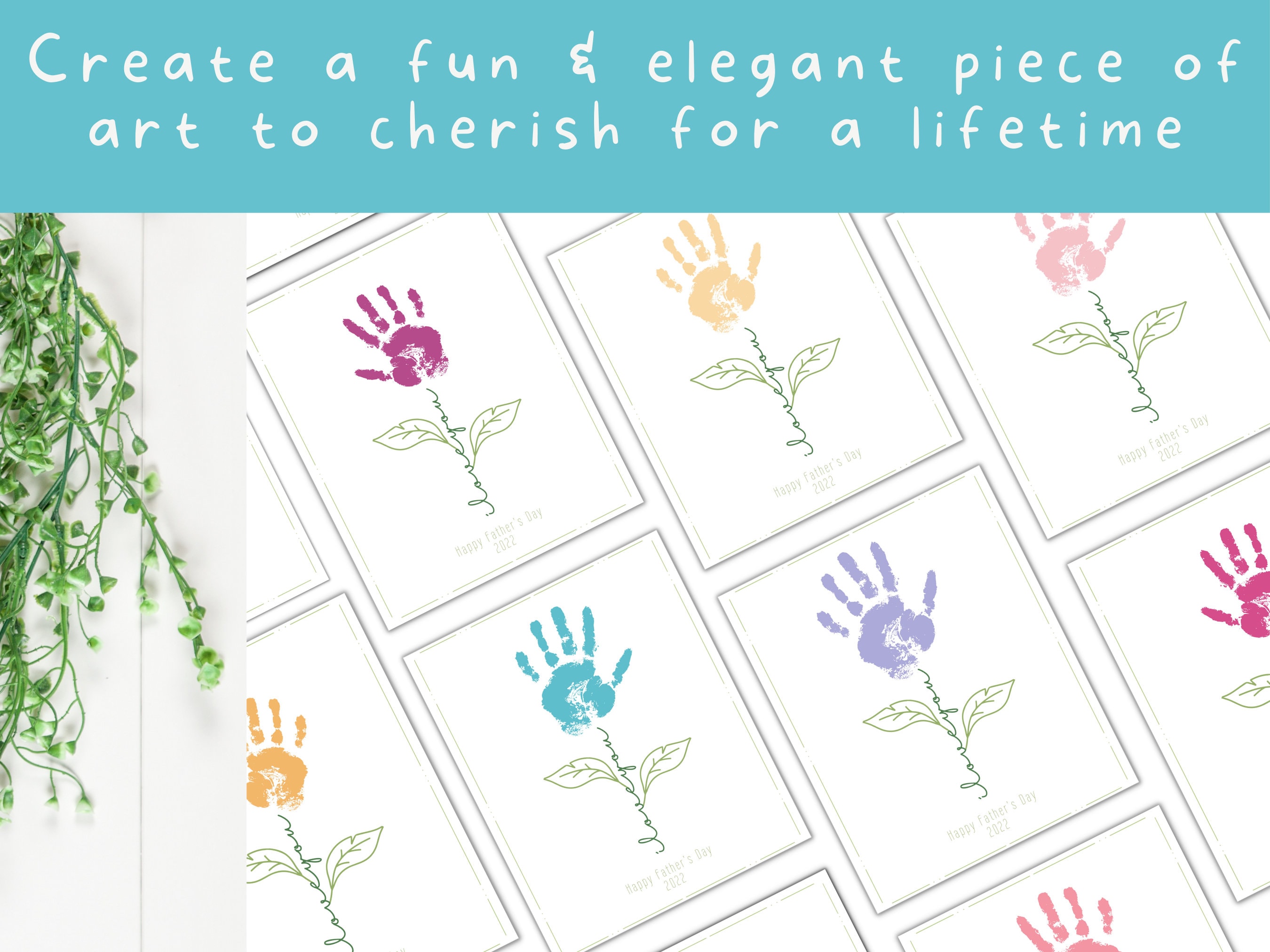 Printable Father's Day Handprint Craft Hand Print Art - Etsy