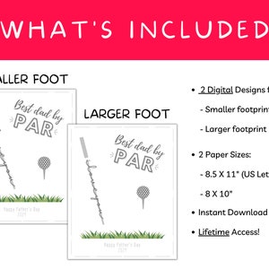 Printable Father's Day Golf Footprint Craft Father's Day Golf Gift ...
