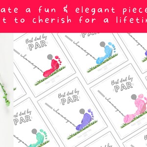 Printable Father's Day Golf Footprint Craft Father's - Etsy