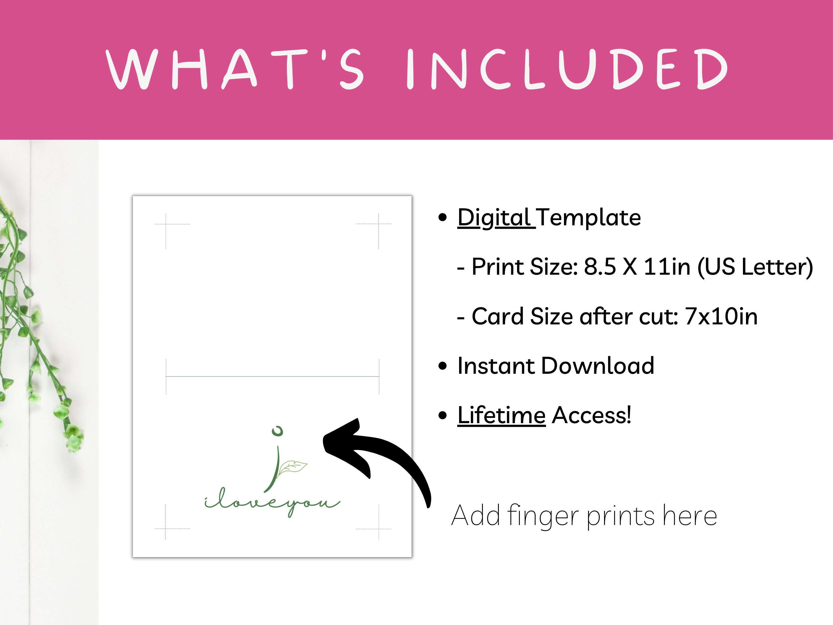 Printable Mother's Day Fingerprint Card | Finger Print Art | Mother's ...