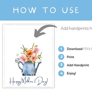 Printable Mother's Day Handprint Craft | Hand Print Art | Mother's Day ...