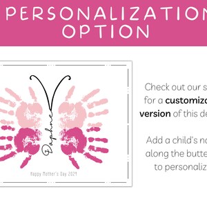 Printable Mother's Day Handprint Craft Butterfly Art Hand Print Art ...
