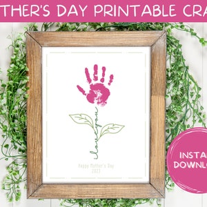 Printable Mother's Day Handprint Craft Hand Print Art - Etsy