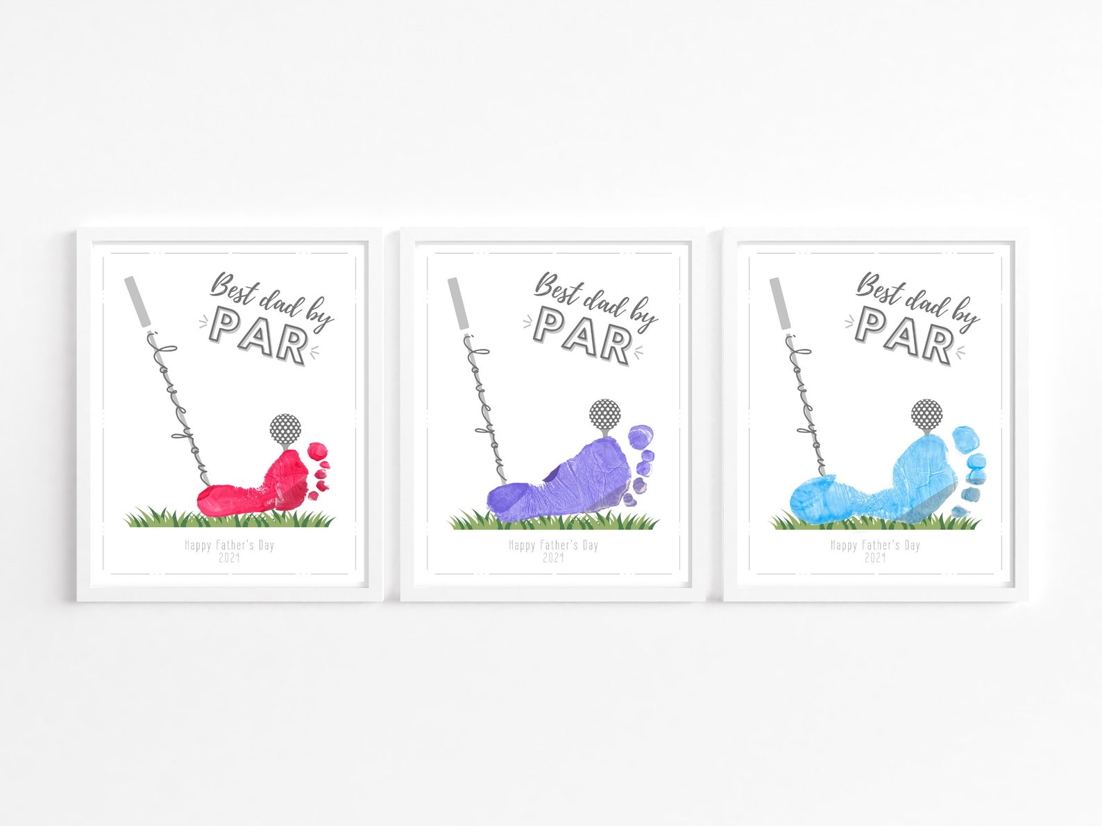 Printable Father's Day Golf Footprint Craft Father's Day Golf Gift ...
