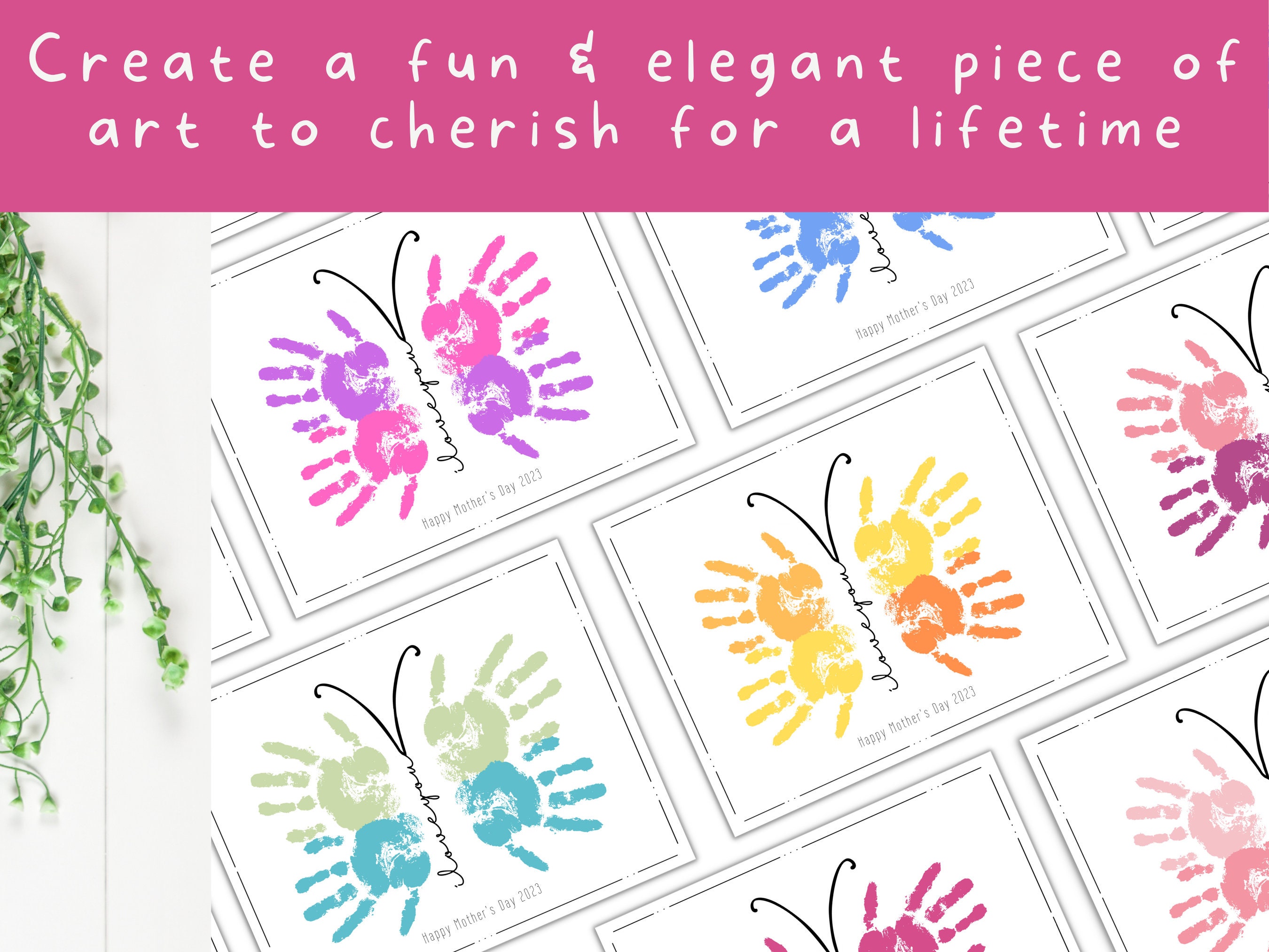 Printable Mother's Day Handprint Craft Butterfly Art - Etsy