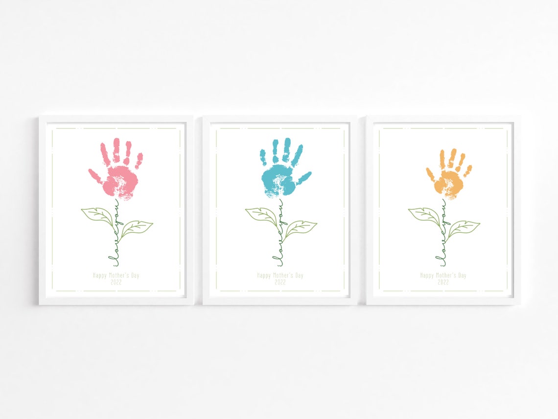Printable Mother's Day Handprint Craft Hand Print Art - Etsy
