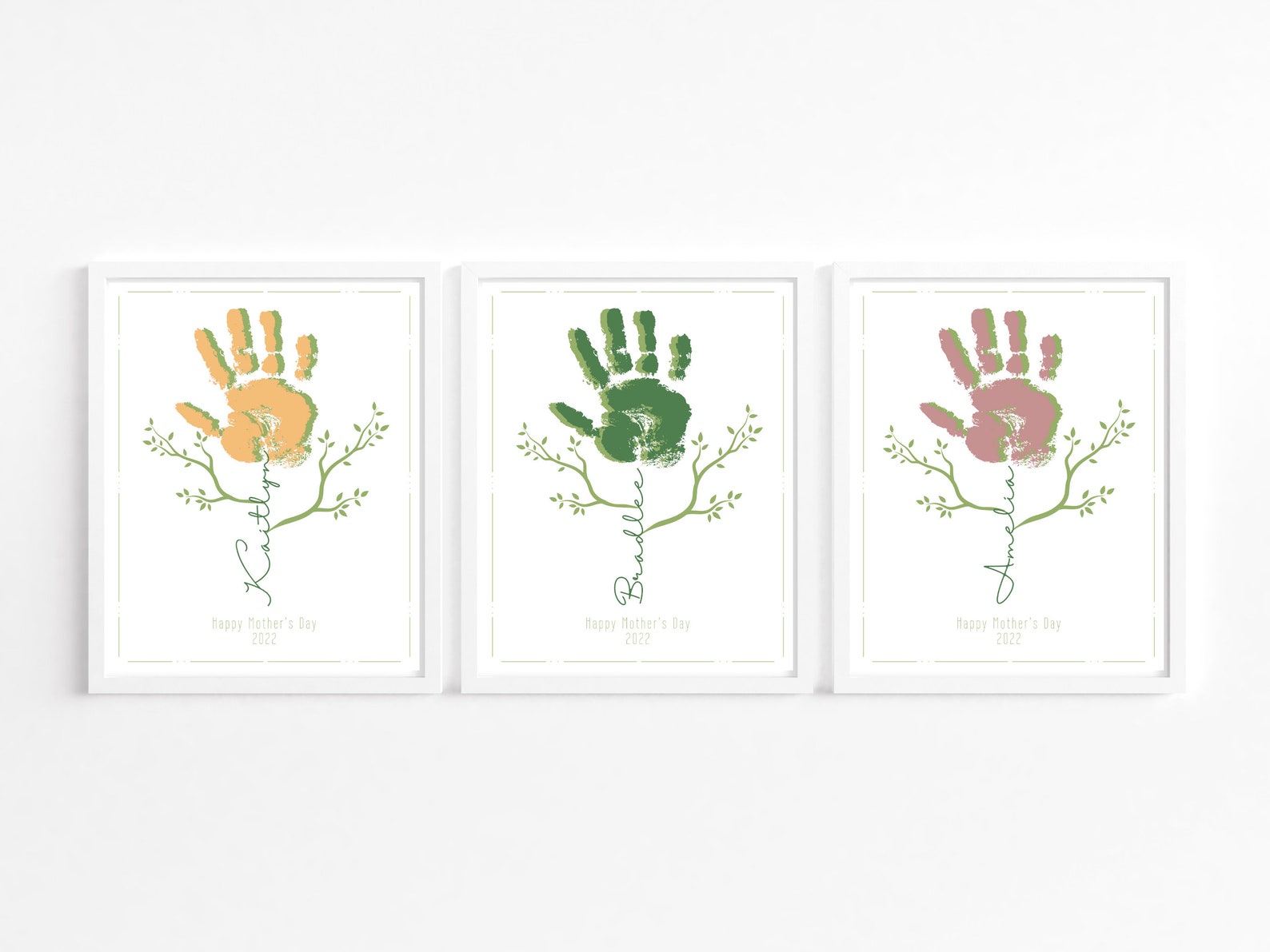 Custom Mother's Day Handprint Craft Tree Handprint Art Mother's Day ...