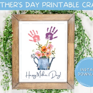 Printable Mother's Day Handprint Craft | Hand Print Art | Mother's Day ...