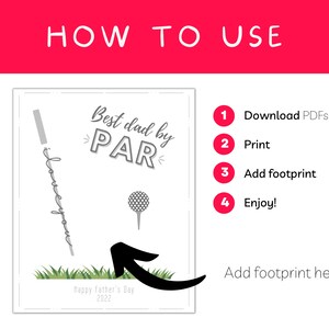 Printable Father's Day Golf Footprint Craft Father's - Etsy