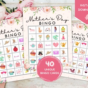 Mother's Day Bingo | Printable Mother's Day Game | Mom Bingo | Mother's ...