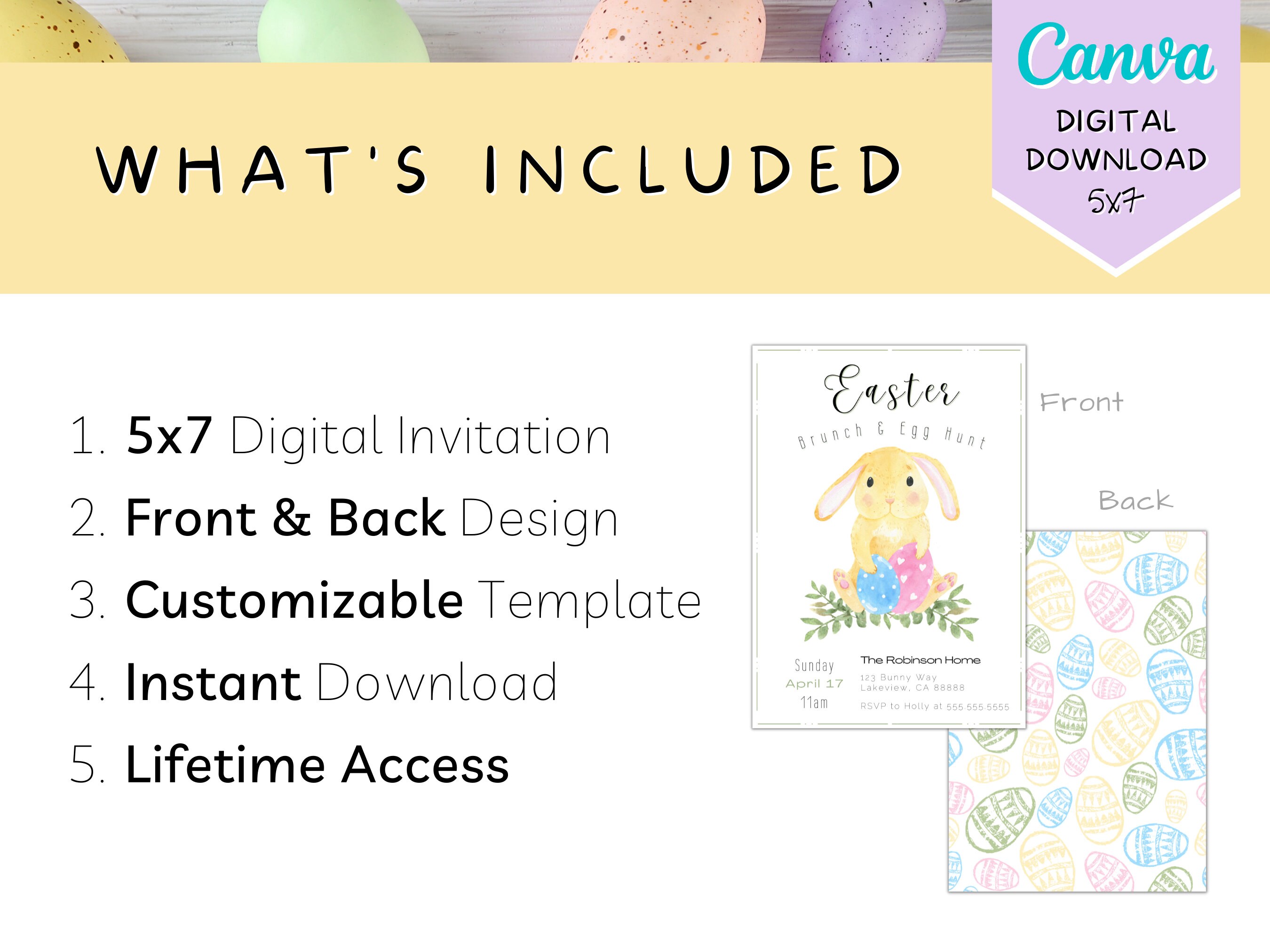 Editable Easter Invitation Easter Egg Hunt Invitation Easter Brunch ...