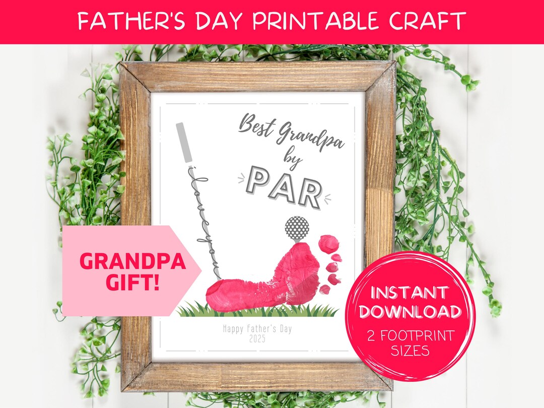 Printable Father's Day Grandpa Golf Gift | Father's Day Grandfather ...
