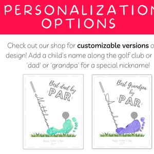 Printable Father's Day Golf Footprint Craft Father's Day Golf Gift ...