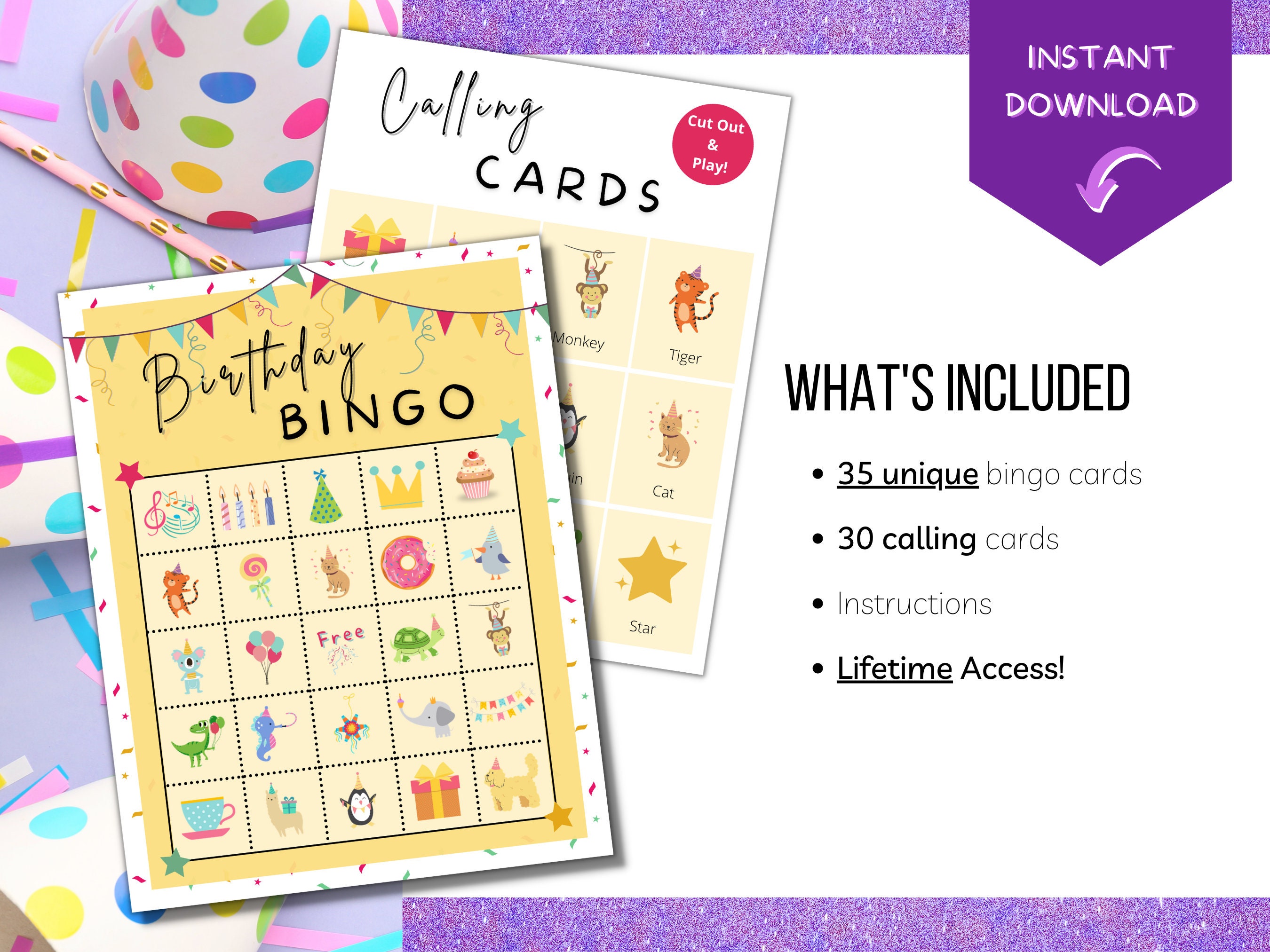 Birthday Bingo | Birthday Party Bingo | Birthday Party Activities and ...