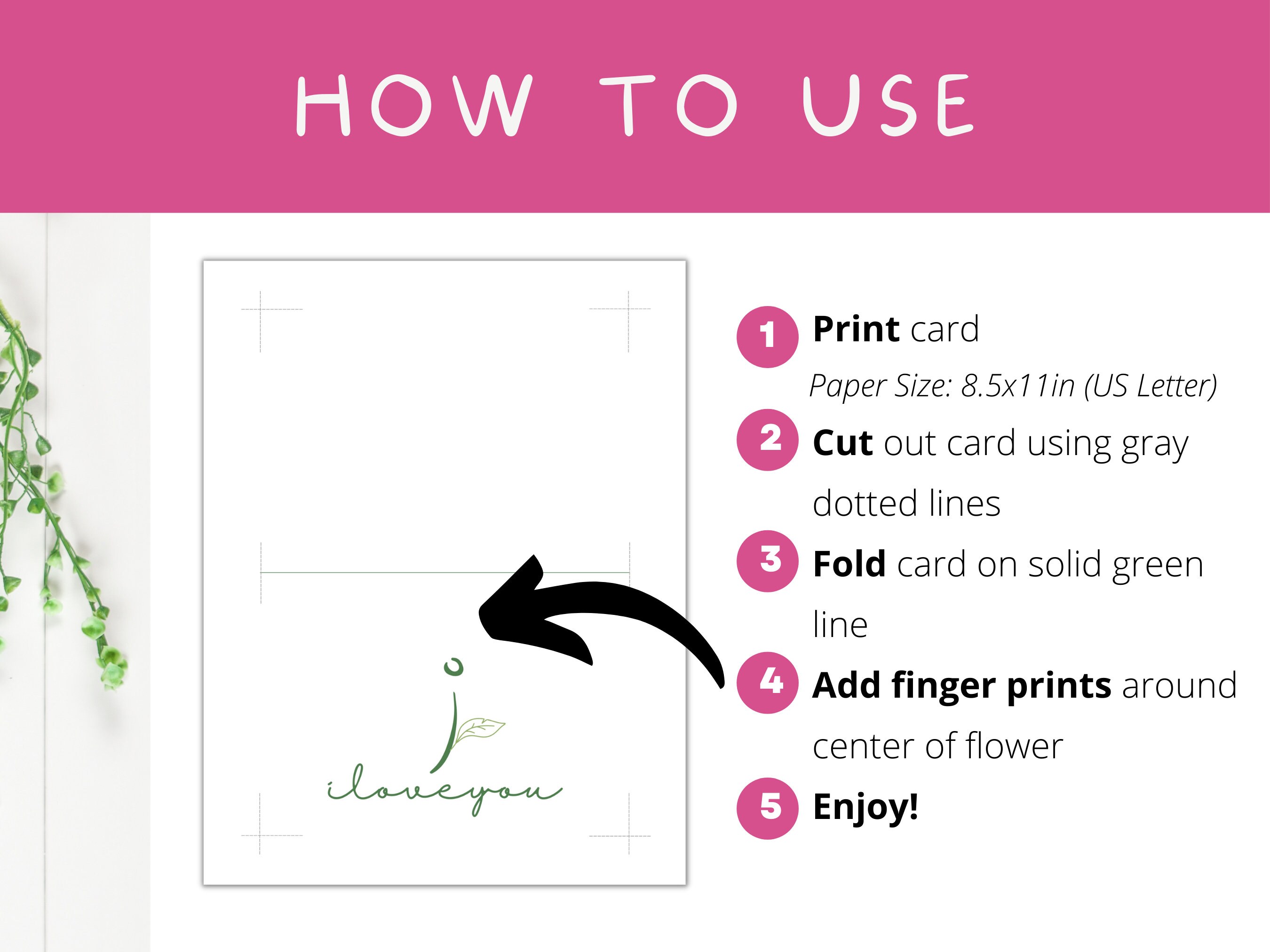 Printable Mother's Day Fingerprint Card | Finger Print Art | Mother's ...