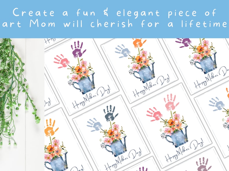 Printable Mother's Day Handprint Craft Hand Print Art Mother's Day ...