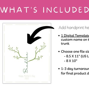 Custom Mother's Day Handprint Craft Tree Handprint Art Mother's Day ...