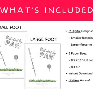 Printable Father's Day Golf Footprint Craft Father's - Etsy