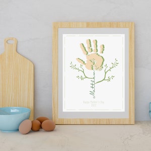 Custom Mother's Day Handprint Craft Tree Handprint Art Mother's Day ...