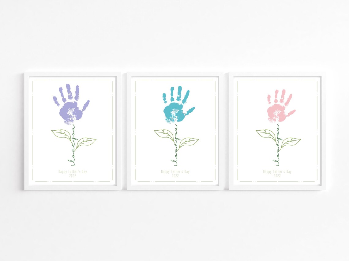 Printable Father's Day Handprint Craft Hand Print Art - Etsy
