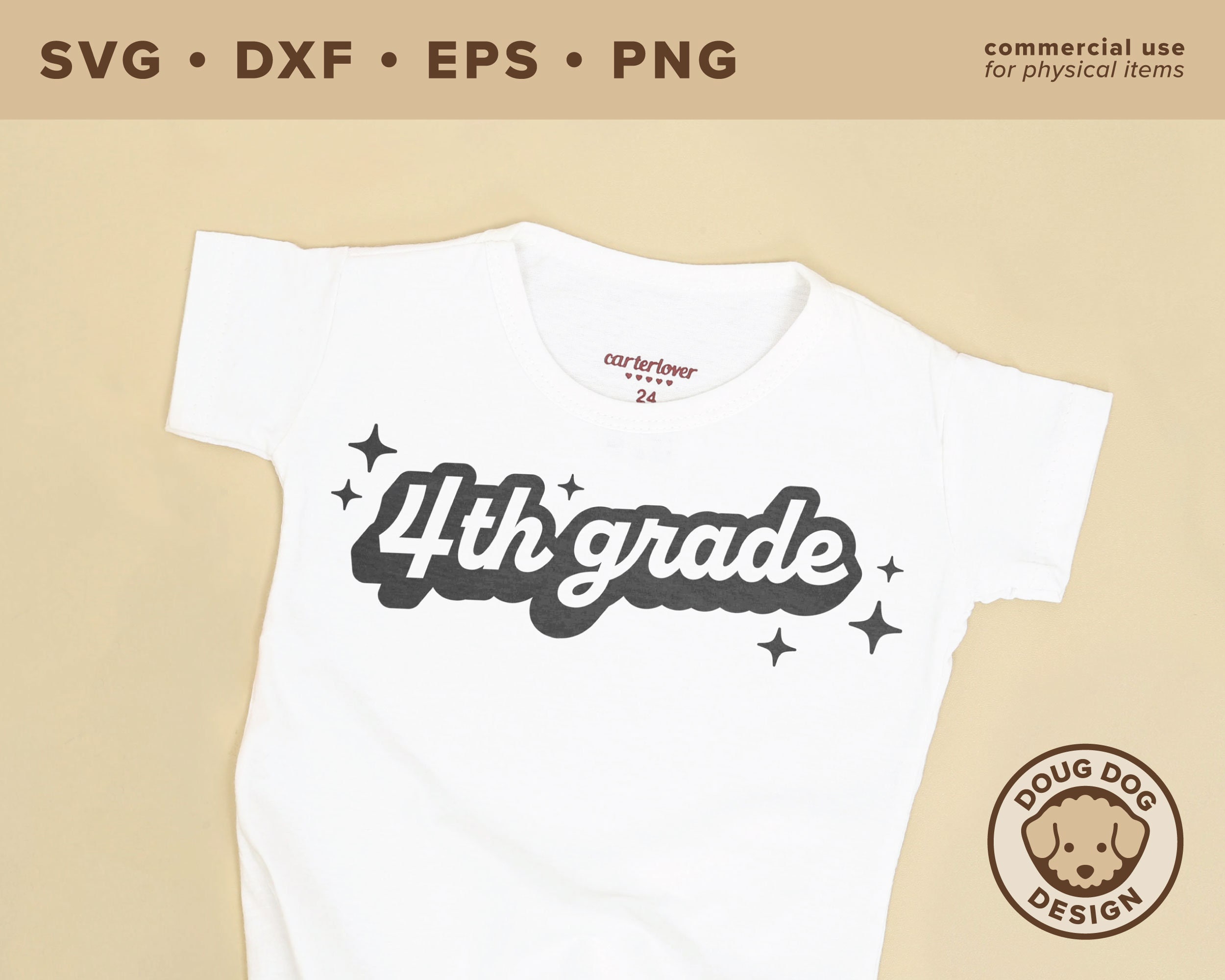 4th Grade SVG Cut File - Back to School Svg - Fourth Teacher Png Dxf ...