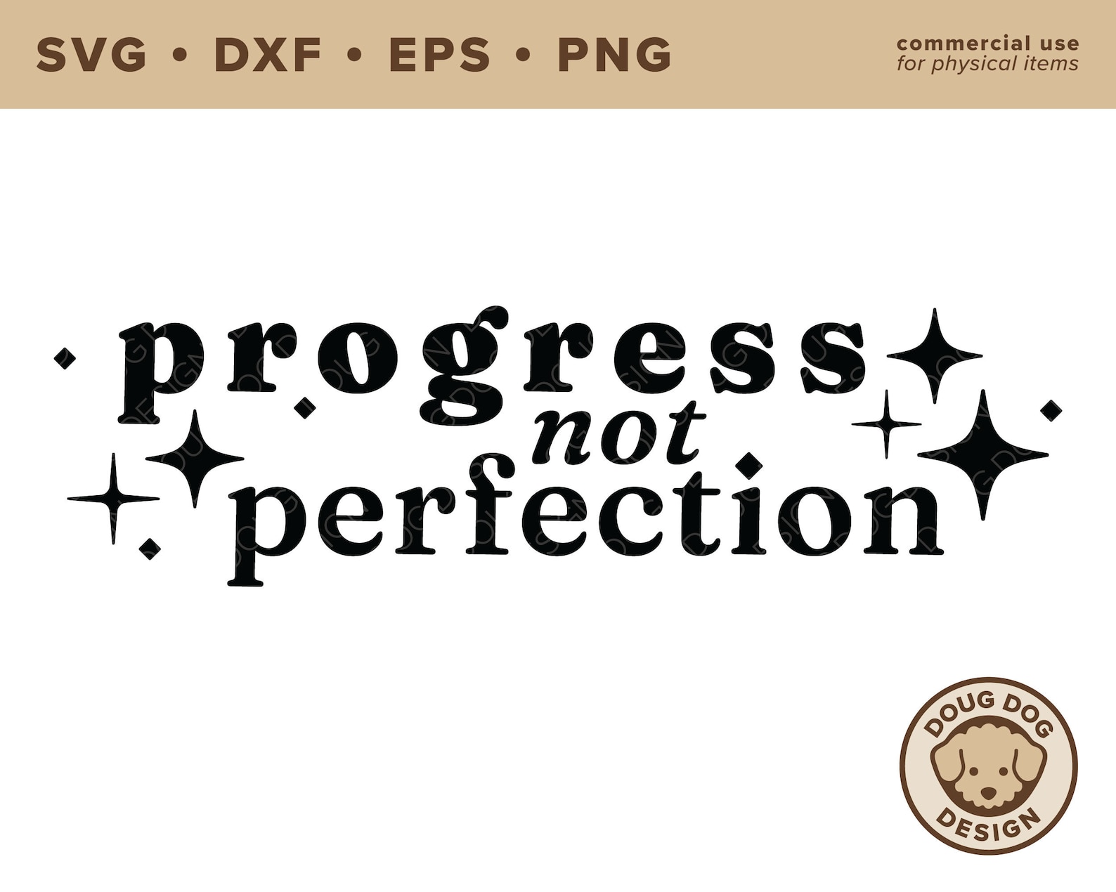 Progress Not Perfection SVG Cut File - Motivational Svg - Trendy Cute ...