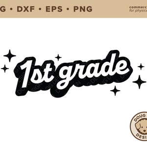 1st Grade SVG Cut File Back to School Svg First Teacher | Etsy