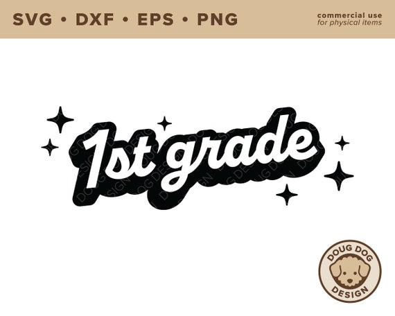 1st Grade SVG Cut File Back to School Svg First Teacher | Etsy