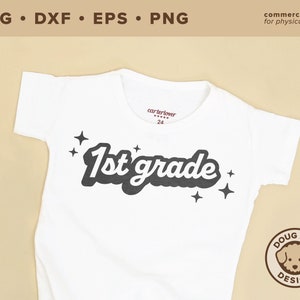 1st Grade SVG Cut File Back to School Svg First Teacher | Etsy