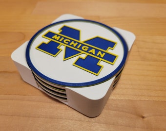 University of Michigan Coaster Svg - Etsy