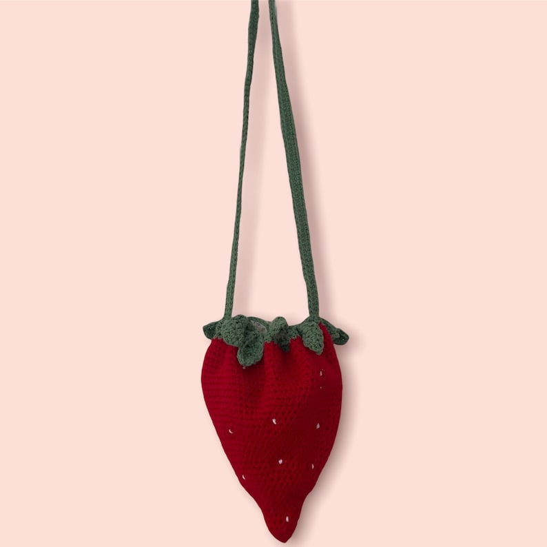 Strawberry Crochet Bag - Etsy