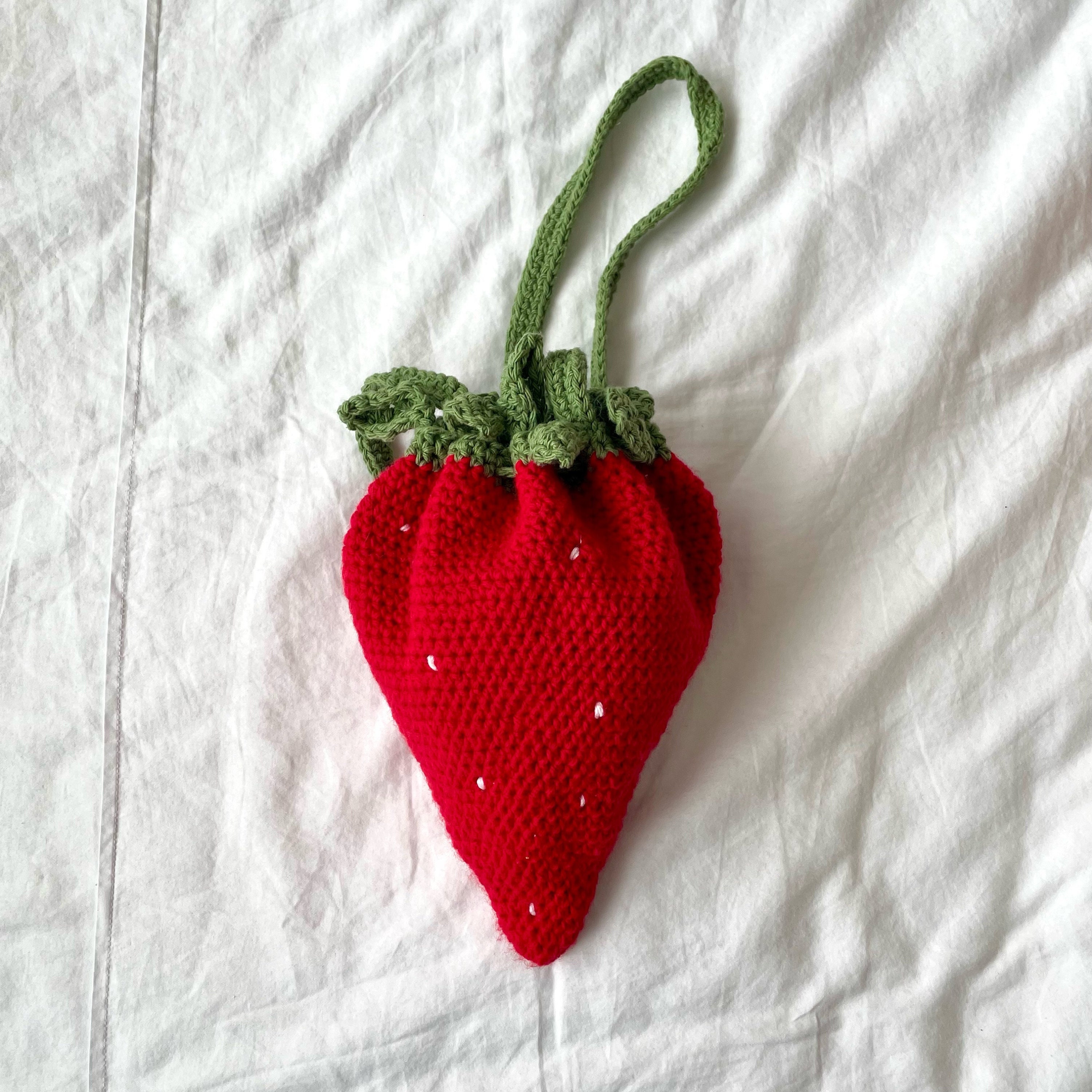 Strawberry Crochet Bag - Etsy