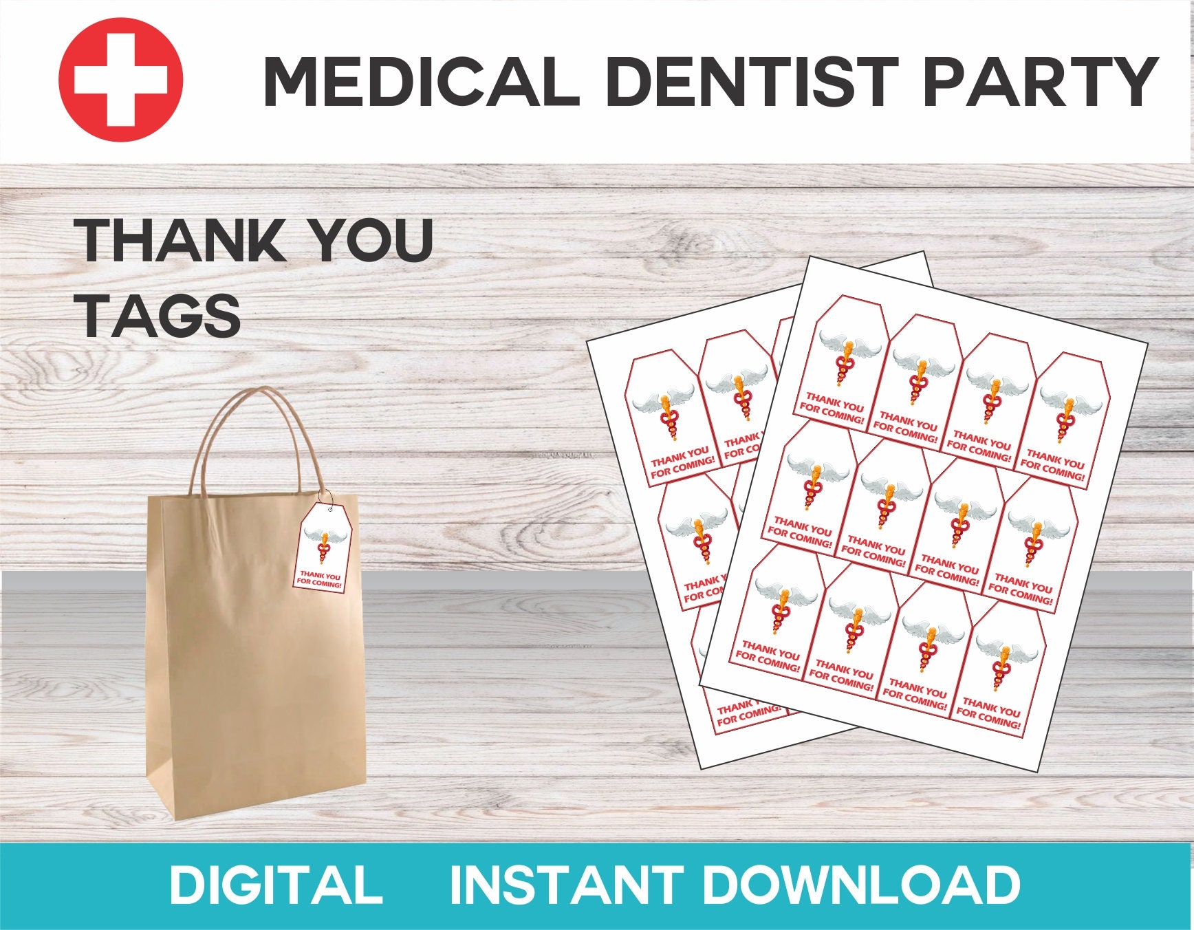 Medical Theme Party Decorations, MD Birthday Party, Printable Doctors ...
