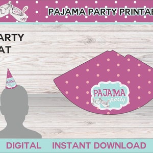 Pajama Party Decorations, Sleepover Birthday Party, Printable Pajama ...