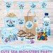 Cute Sea Monsters Style Party, Sea Monsters Decorations, Printable ...