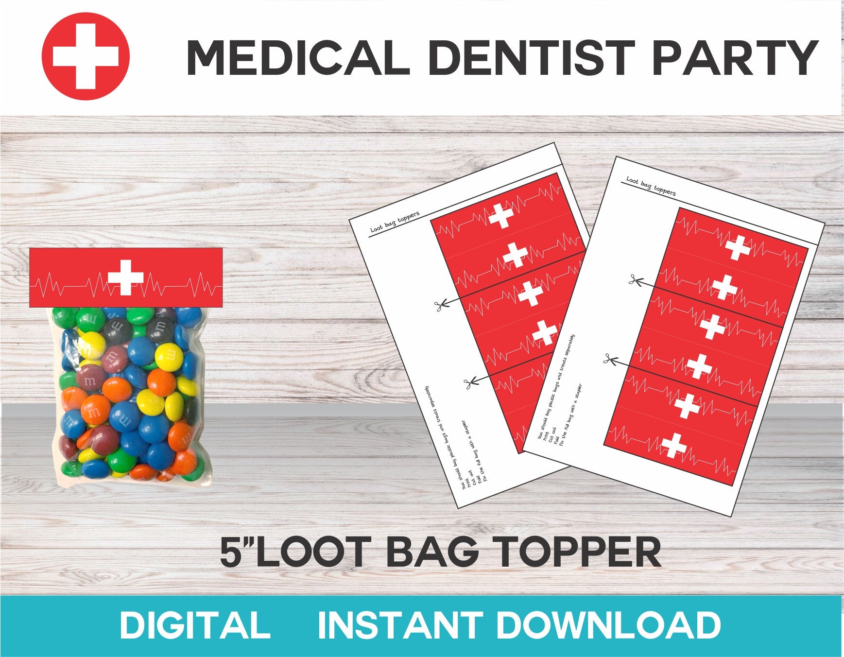 Medical Theme Party Decorations, MD Birthday Party, Printable Doctors ...
