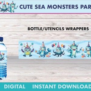 Cute Sea Monsters Style Party, Sea Monsters Decorations, Printable ...
