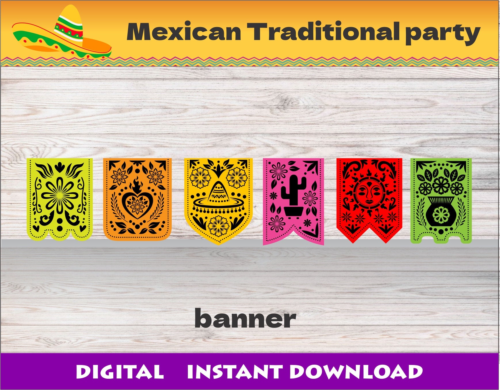 Mexican Style Party, Mexican Decorations, Traditional Birthday Party ...