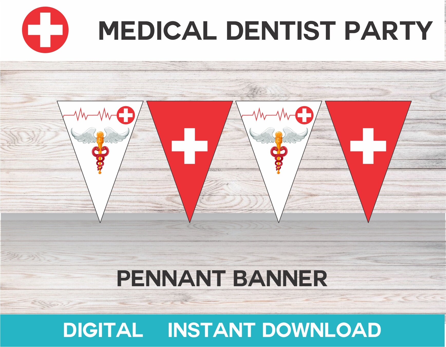 Medical Theme Party Decorations, MD Birthday Party, Printable Doctors ...