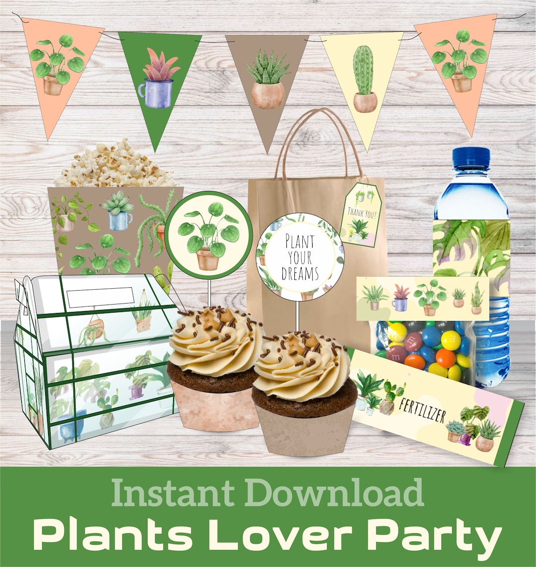 Plants Lover Style Party, Plants Parent Decorations, Garden Birthday ...