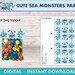 Cute Sea Monsters Style Party, Sea Monsters Decorations, Printable ...