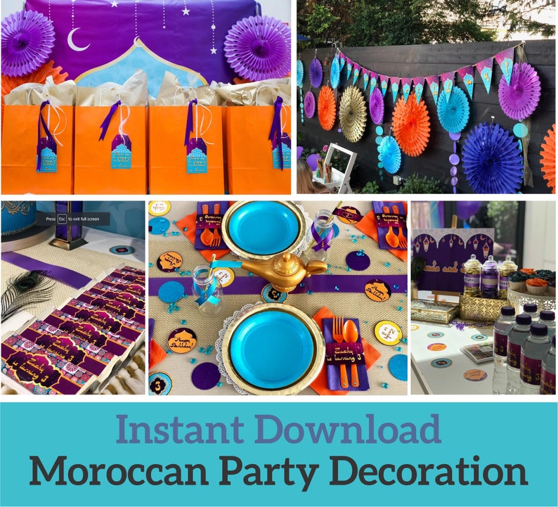 Moroccan Theme Party Decorations, Arabian Night Birthday Party ...