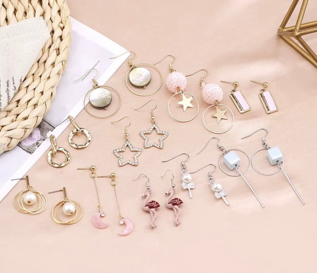 Earring Making Kit, Jewelry DIY Craft Supplies, 10 Pairs of Earrings - Etsy