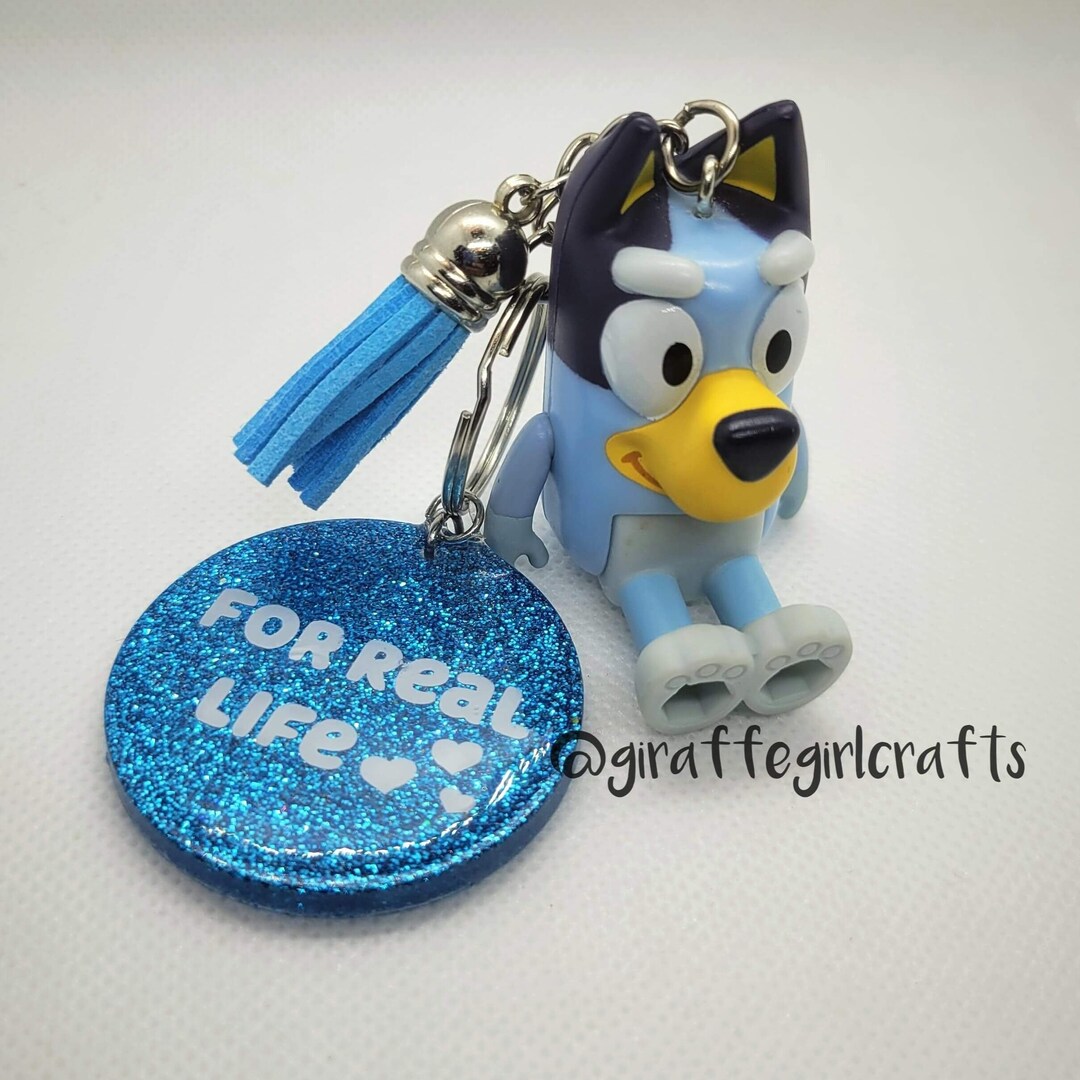 Bluey for Real Life Resin Keychain Bluey Inspired Gift Handmade Resin ...