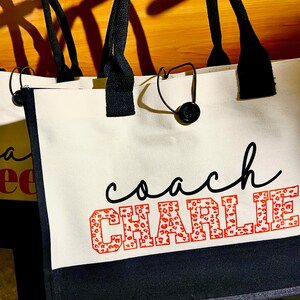 Cheer Coach Bag, Cheer Teacher Tote Bag, Dance Coach Recital Gift ...