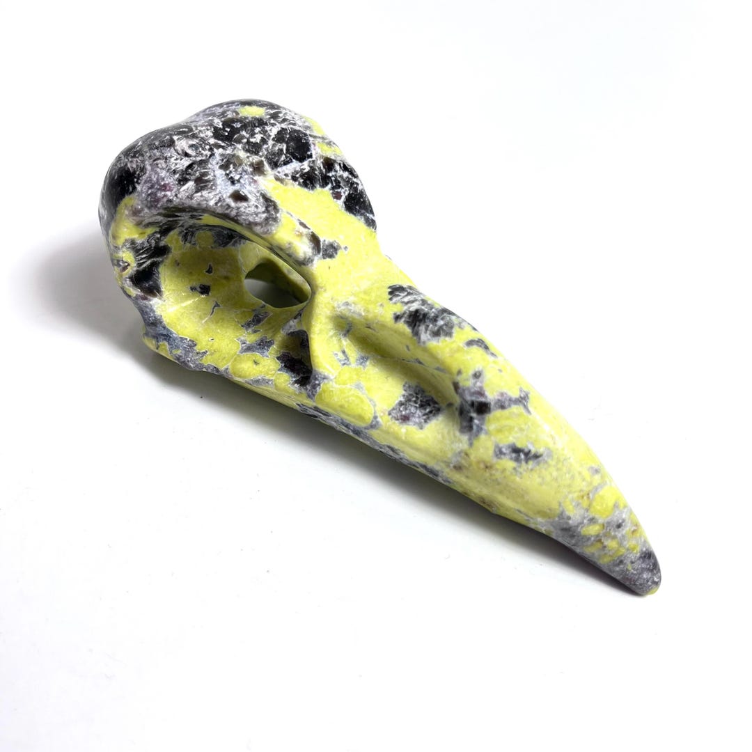 Green Jade Raven Skull Carving Large Crystal Bird Skull Crow Skull - Etsy