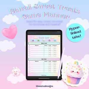 2024 Kawaii Sweet Treats Planner, Digital Planner, Motivational Planner ...