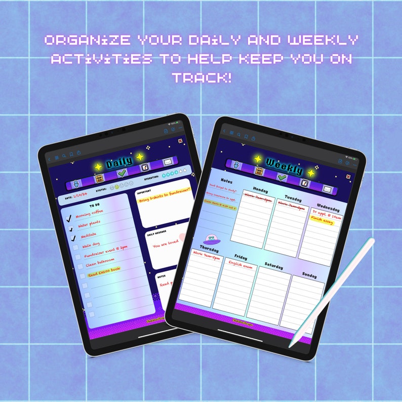 2024 Retro Game Planner, Digital Planner, Motivational Planner ...